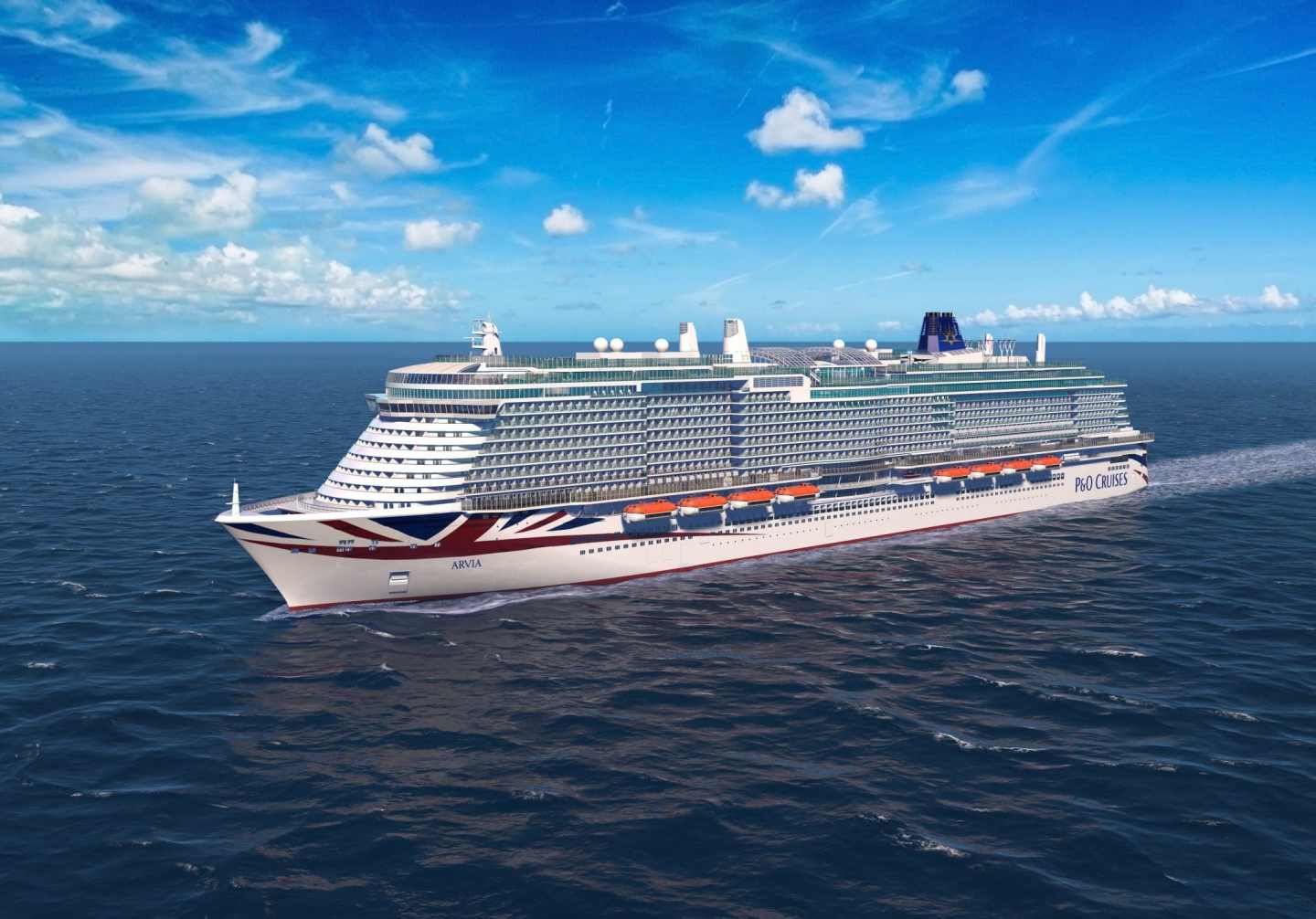 All P&O Cruises ships by age and size