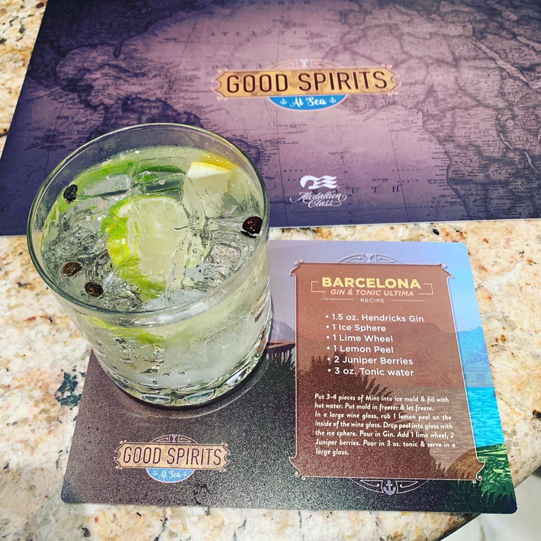 Princess Cruises Good Spirits Bar Menu with Prices